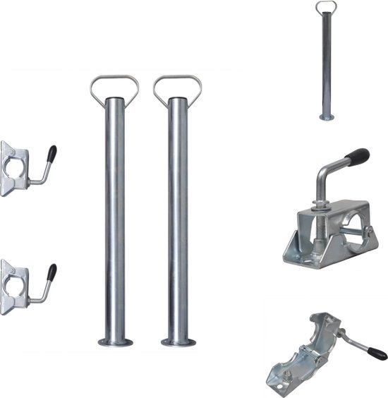 vidaXL Steunbuis en klem - 48mm - Gegalvaniseerd staal - 60cm ...