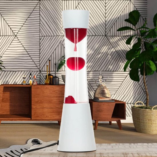 Lavalamp - Rood & Wit - 39 cm - Lava Lamp - Lavalampen | bol