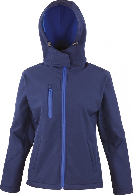 Result Women´s TX Performance Hooded Soft Shell Jacket RT230F - Navy/Royal - XXL | bol