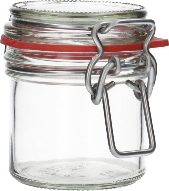 2x Glazen Weckpot 125 ml - Rond & Transparant - Inmaakpotten, Mason Jar ...