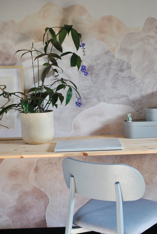 WallHaus - Rustgevend Behang Sahara - Vliesbehang - Roze | bol