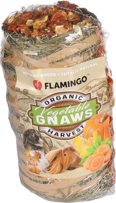 Flamingo - Snack Knaagdier - Hooirol Groentendip 200gr - 1st | bol
