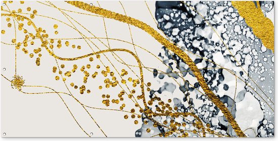 Schuttingposter Abstract - Goud - Natuur - Kunst - 200x100 cm ...