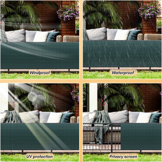 Balkonscherm PVC Tuinscherm Hekwerk voor Buiten Balkonbekleding van PVC ...