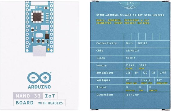 Arduino - Arduino Nano 33 IoT-bord met headers | bol