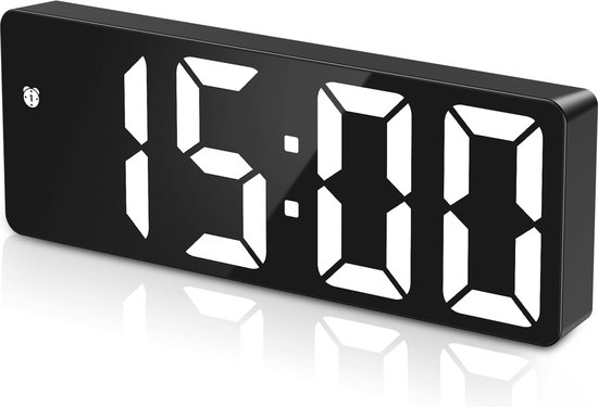 Digitale wekker, LED-wekker, Digitale klok met groot LED-display | bol