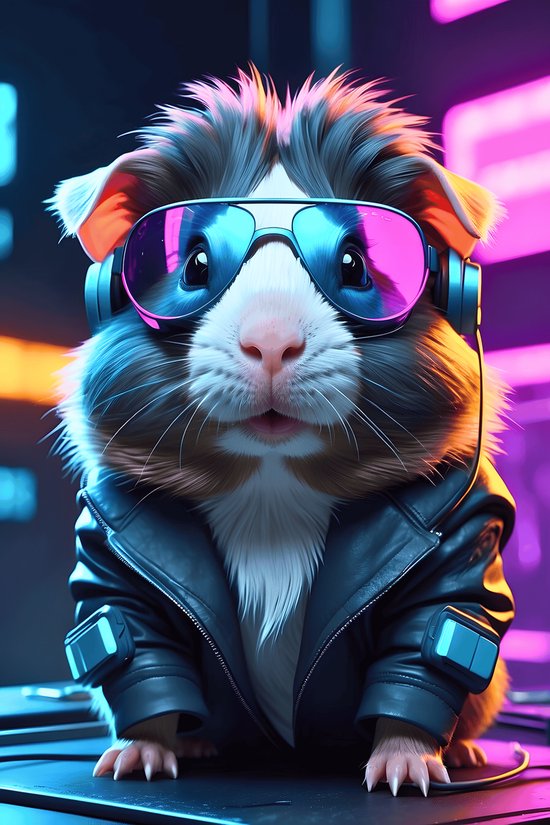 Cavia Deejay Poster - Cavia - Kinder - Dieren - Wanddecoratie - posters ...