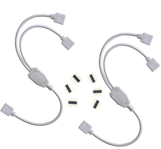 Allecto Plus - LED Strip Splitter Kabel voor RGB LED Strips - 2 stuks ...