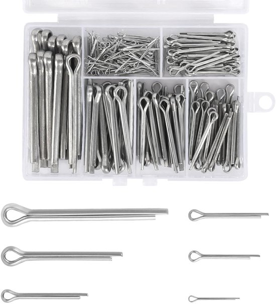 230 stuks splinten assortiment roestvrij stalen splinten set met ...