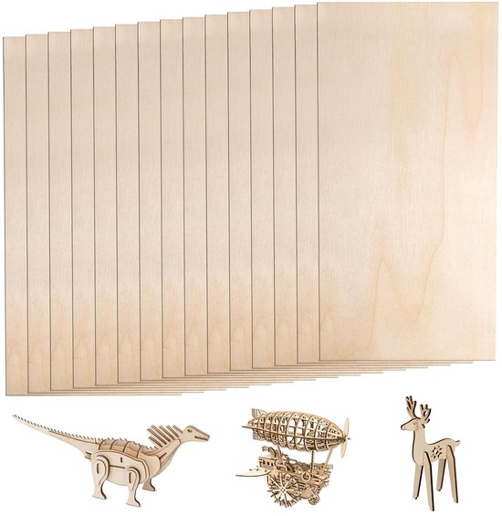 Allecto Plus - 15 Stuks Balsahouten Platen 200 x 100 x 2 mm - Multiplex ...
