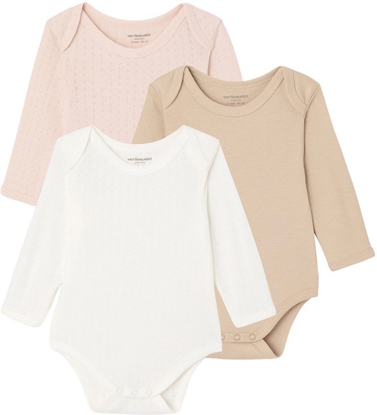 Vertbaudet Set van 3 body's voor pasgeborenen in pointelle en interlock ...