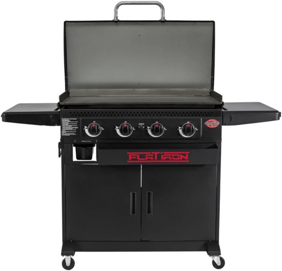 Char-Griller Flat Iron Gas Plancha met 4 Branders en Deksel – Gas ...