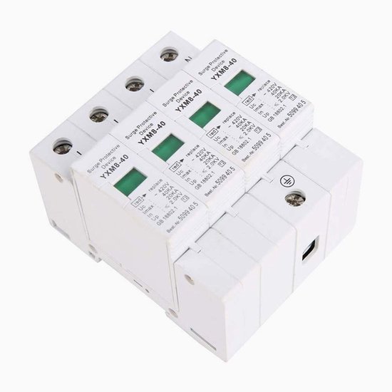 Home Surge Protector 4P 40KA - Surge Protection Hat Block - Low Voltage ...
