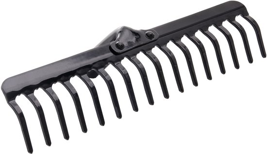 KADAX Tuinhark zonder steel, tuinhark van metaal, gazonhark voor ...