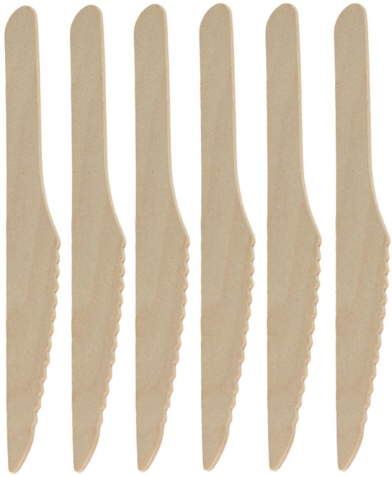 DEPA wegwerp bestek - hout - 60 delig - wegwerp - lepels - messen - vorken - 16 cm -... | bol
