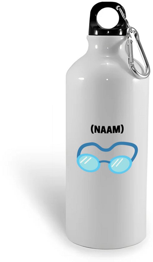 Hacebo® - Zwem met eigen naam waterfles - Zwemmen - Zwemmer - Sport - water fles - 500ML | bol