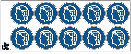 Haarnet verplicht gebodssticker - 5 cm - 10 stuks per vel | bol