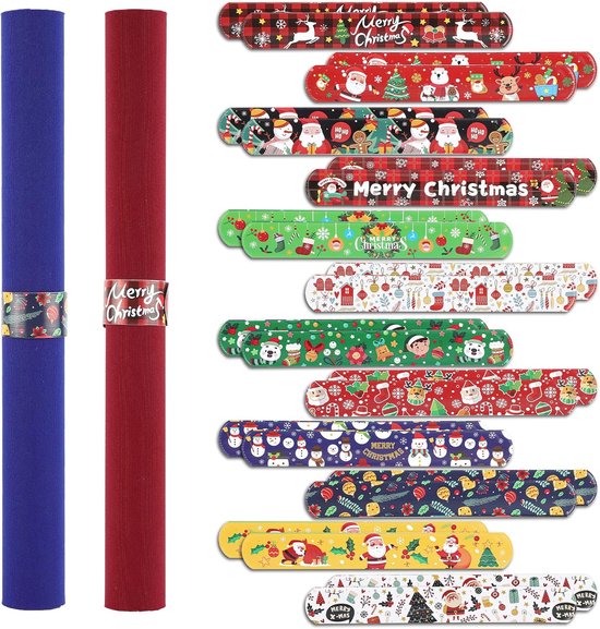 24pcs Kerst Cadeau Papier Rol Houder Clips - 22x3cm - Feestelijke Flip ...