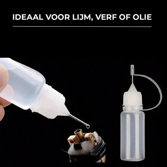 12 stuks - 20ml spuitfles - doseerfles met naald - verffles ...