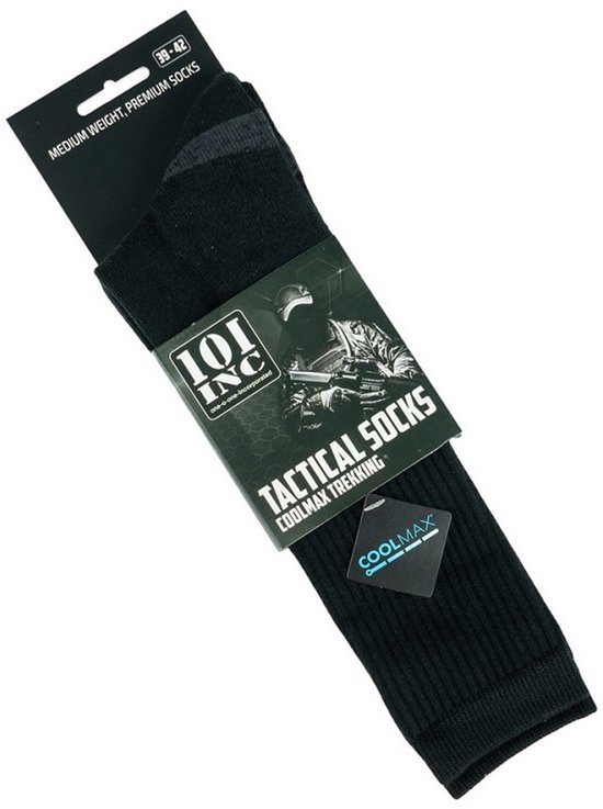 101INC Coolmax tactical sokken zwart 39-42 | bol