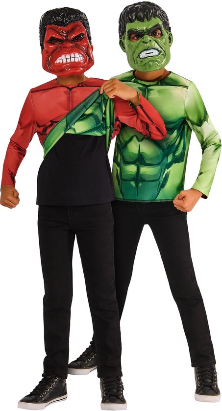 Reversible Hulk Kinder Kostuum 3-delig Maat 110-116 | bol