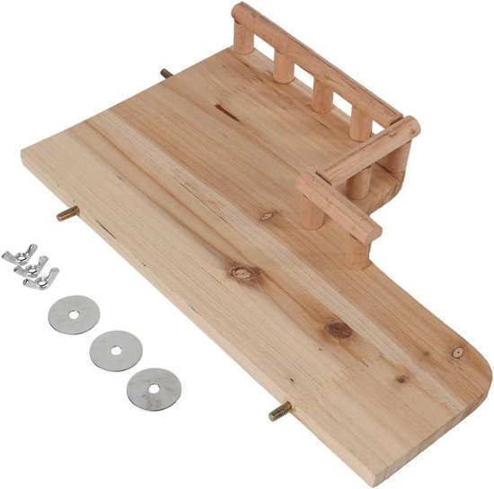 Wooden Toys Bird Cage Stands Hamster Climbing Platform Railing Small ...