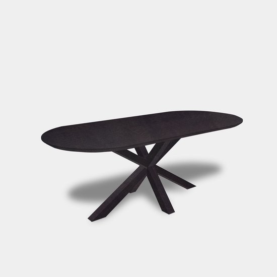 Tafel Plat Ovaal eikenhout - Matrix hout - Night Glow | bol