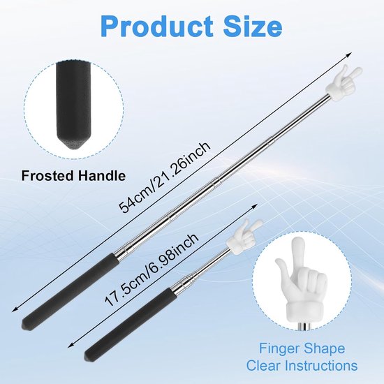 Four Pointing Devices Set voor Classroom - Retractable Teacher Finger ...