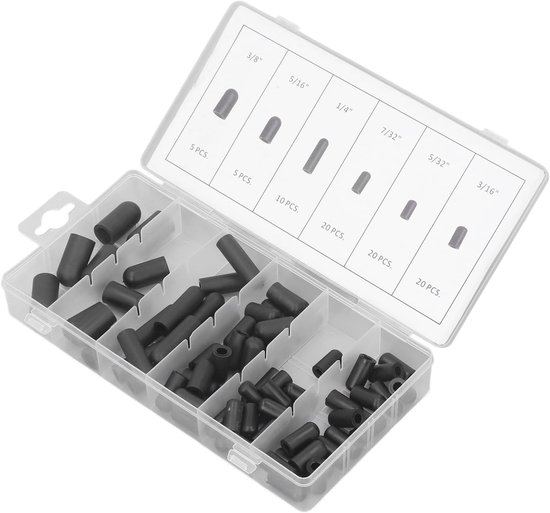 Vacuum Hat Plug Kit, Black Vacuum Hat Plug Assortment Kit 80 Pieces ...