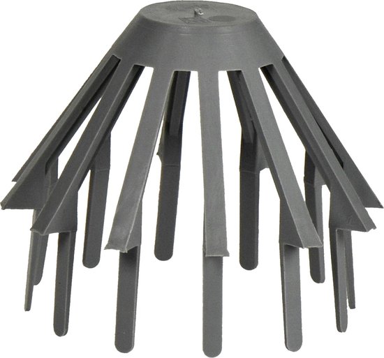 Dyka Bolrooster/bladvanger PVC grijs 100mm (Prijs per stuk) | bol