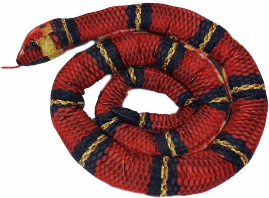 Pia Soft Toys Knuffeldier Slang - zachte pluche stof - rood - kwaliteit ...