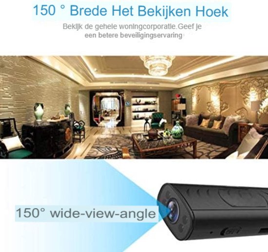Spy camera wifi met app - Spy camera draadloos - Mini camera draadloos ...