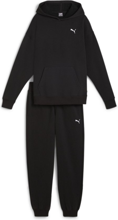 PUMA Loungewear Tracksuit FL Dames Trainingspak - Puma Black - Maat L | bol