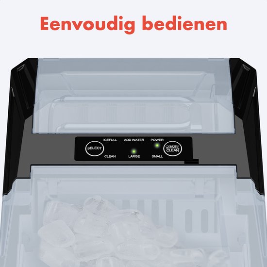 KitchenBrothers - 1L - IJsblokjesmachine - 12kg/24 uur - BPA-vrij ...