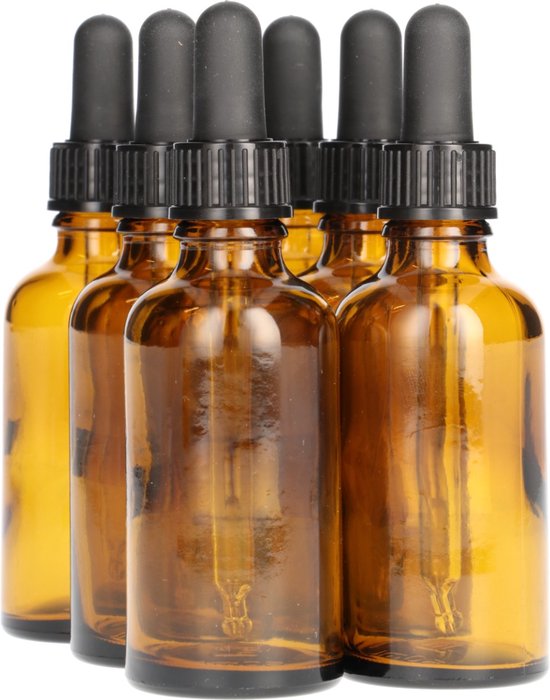 2x Druppelflesje met Druppelaar 50 ml - Bruin - Pipetflesje, Lege ...