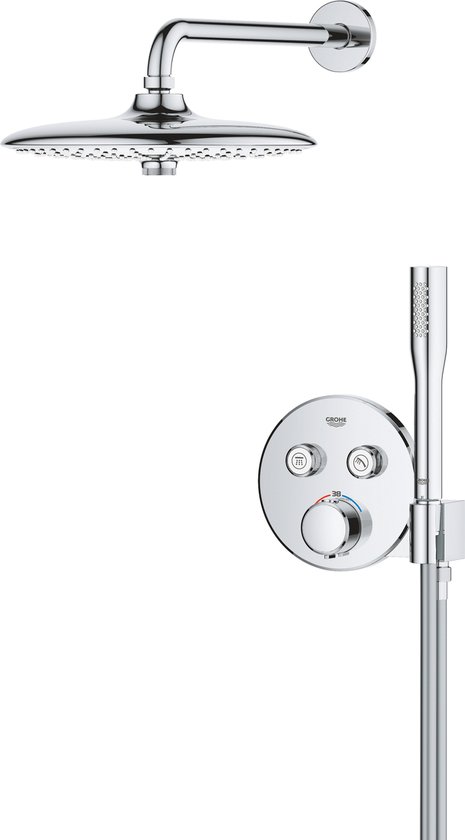 GROHE QuickFix Precision SmartControl inbouw douchesysteem - Rond ...
