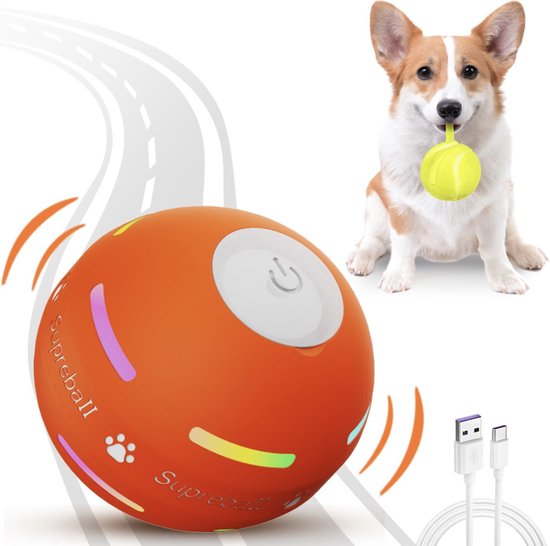 Interactief hondenbalspeelgoed, duurzame automatische rollende bal voor ...