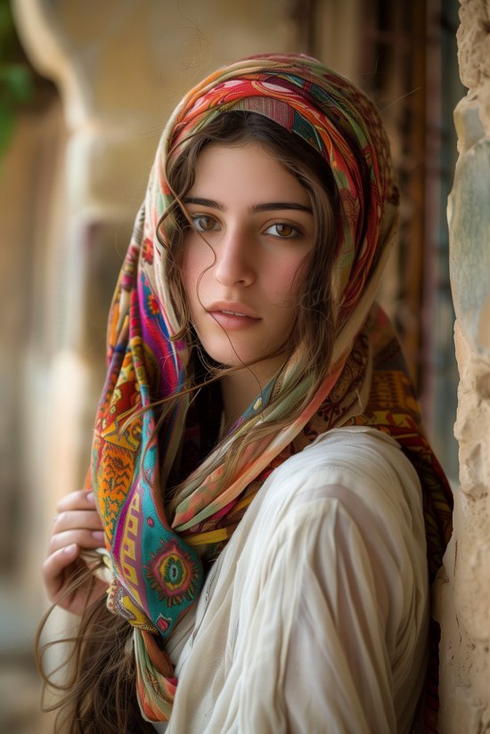 Hoofddoek Poster | Poster Meisje met Hoofddoek | Mooie Poster | Moslima Poster |... | bol