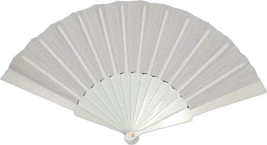Festival waaier - handwaaier - spaanse waaier - festival - wit | bol