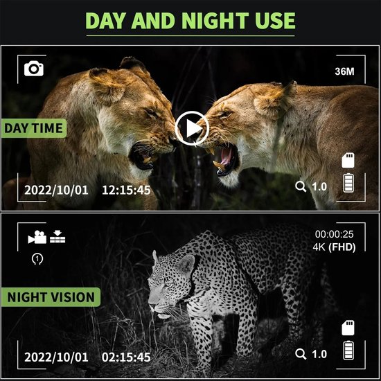 Lixada Night Vision Goggles - Nachtkijker Met Infrarood - Oplaadbaar ...