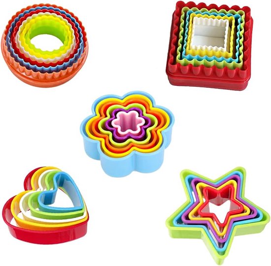 Biscuit cookie cutter 27 stuks cookie cutter plastic cookie cutter set ...