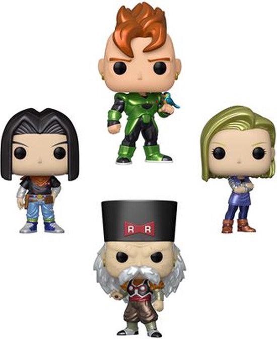 Funko Pop! 4-Pack: Animation: Dragon Ball Z - Android 16 / Android 17 ...