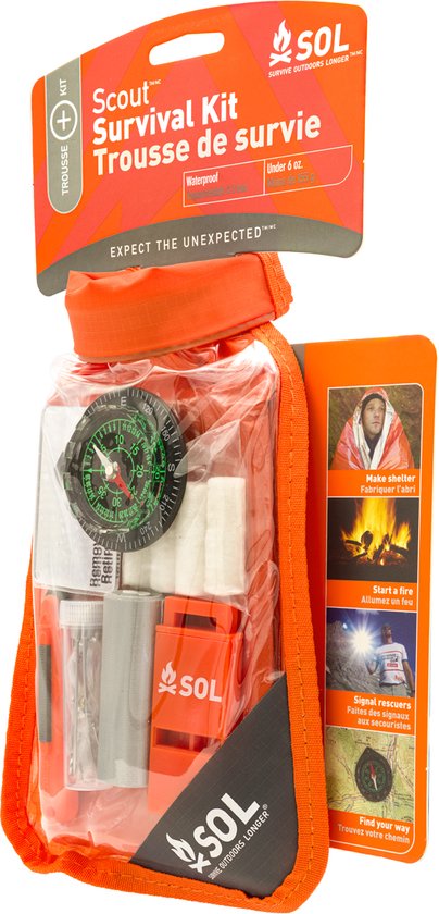 SOL Preppers Fire & Safety Survival Kit Firesteel Tondel Noodfluit ...