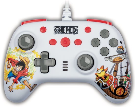One Piece - Switch 1 & 2 controller - 3m kabel - extra functies (wit) | bol