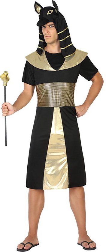 Zwart en goudkleurig farao kostuum voor mannen - Volwassenen kostuums ...