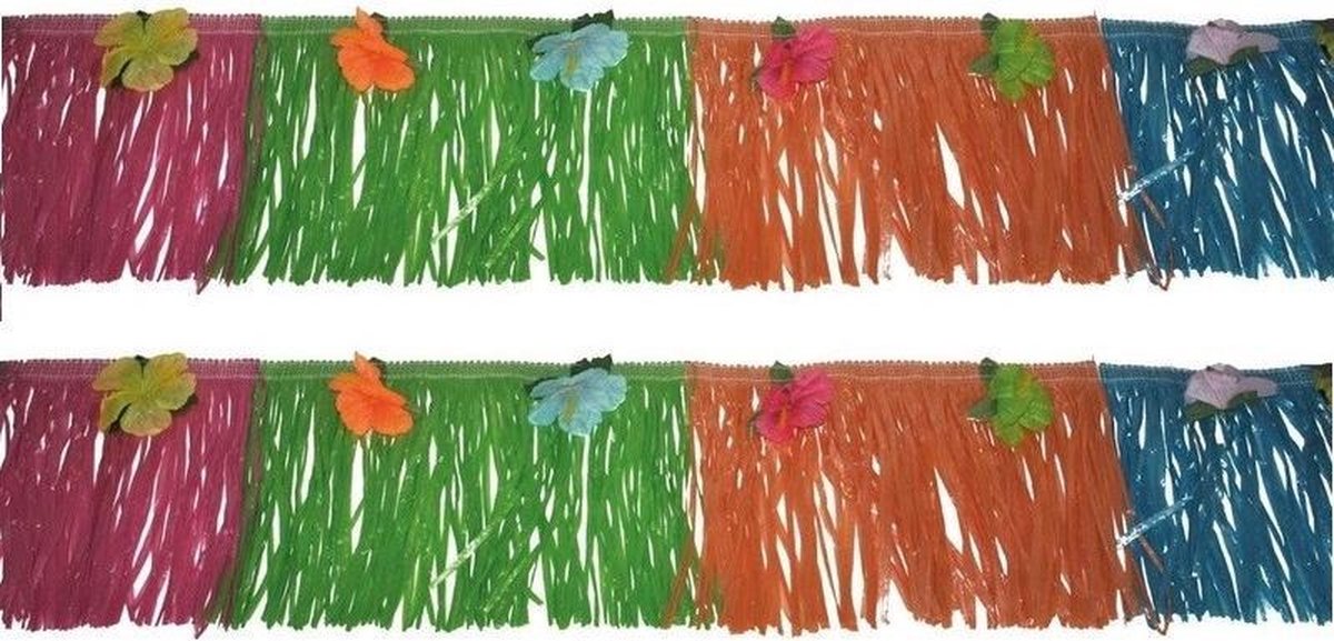 Set van 2x stuks hawaii versiering deco randen voor aan de muur van 720 ...