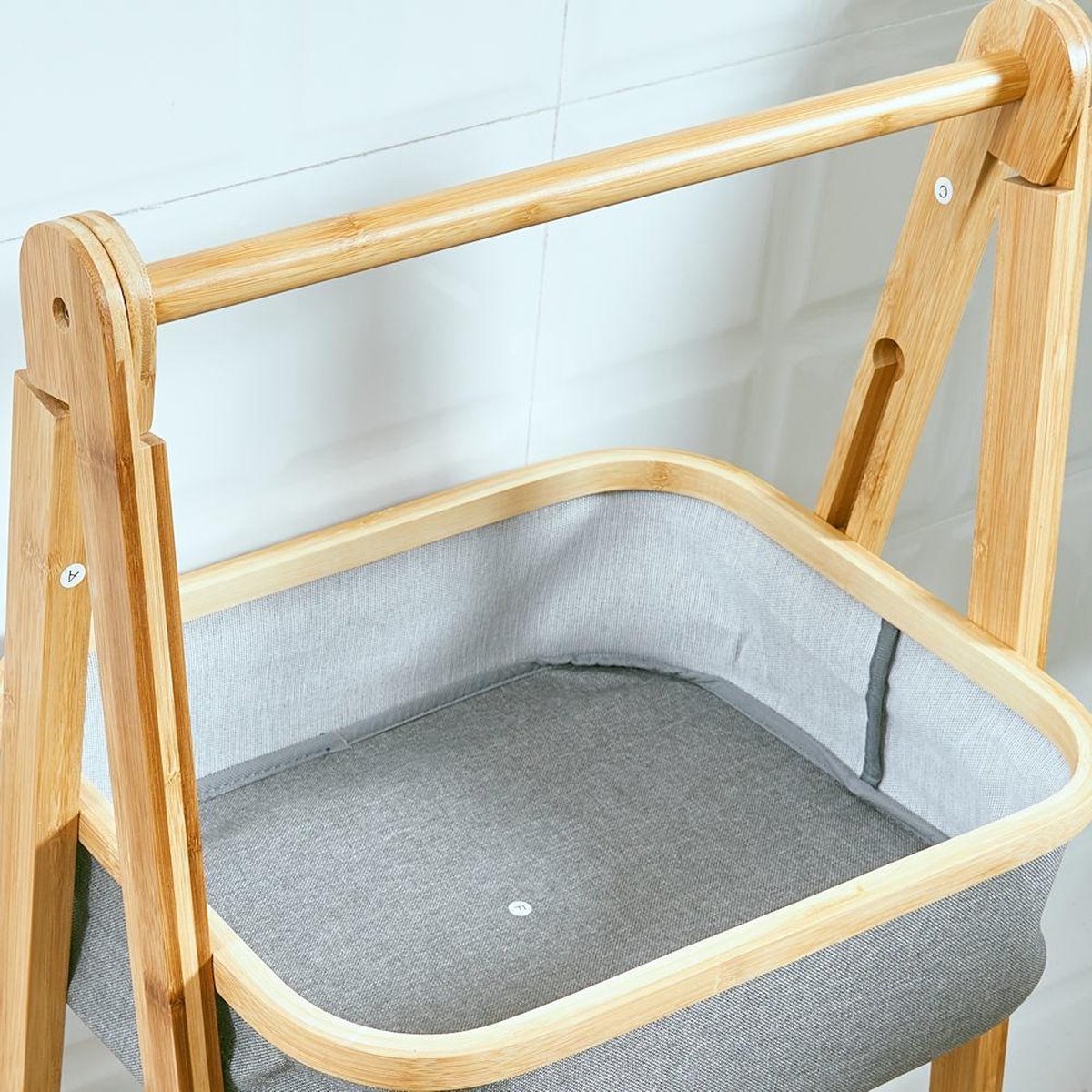 Decopatent® Houten opbergrek met 3 manden - Bamboe - badkamerrek ...