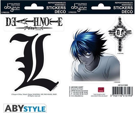 Death Note - Stickers - 16X11Cm/ 2 Sheets - L | bol.com