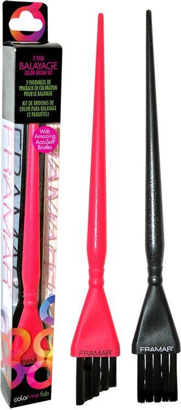 Framar Verfkwast Balayage Set Black & Pink 2st | bol