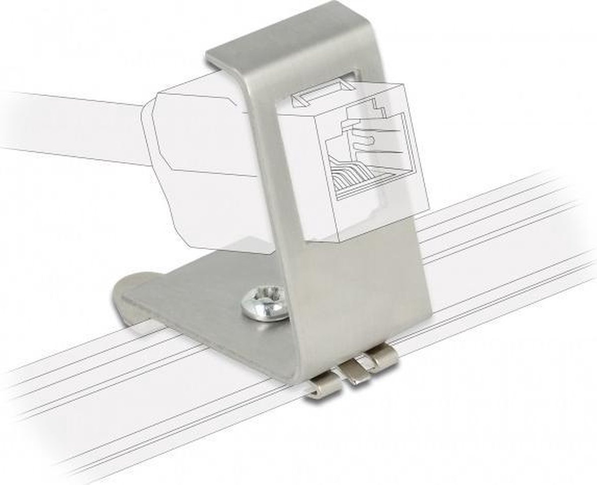 DIN-Rail frame voor 1 Keystone module / RVS | bol